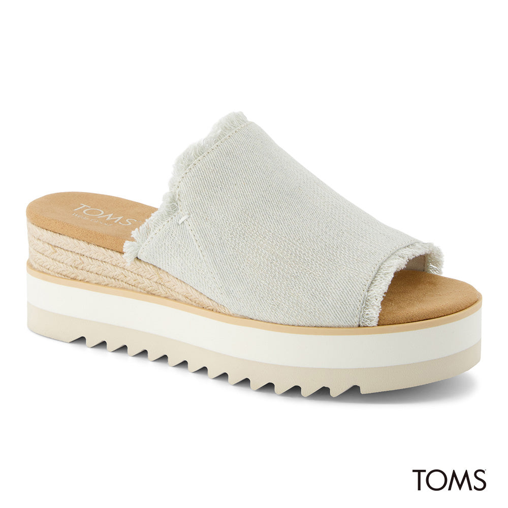 TOMS Women Diana Mule White Onyx Textured Denim – Toms Indonesia