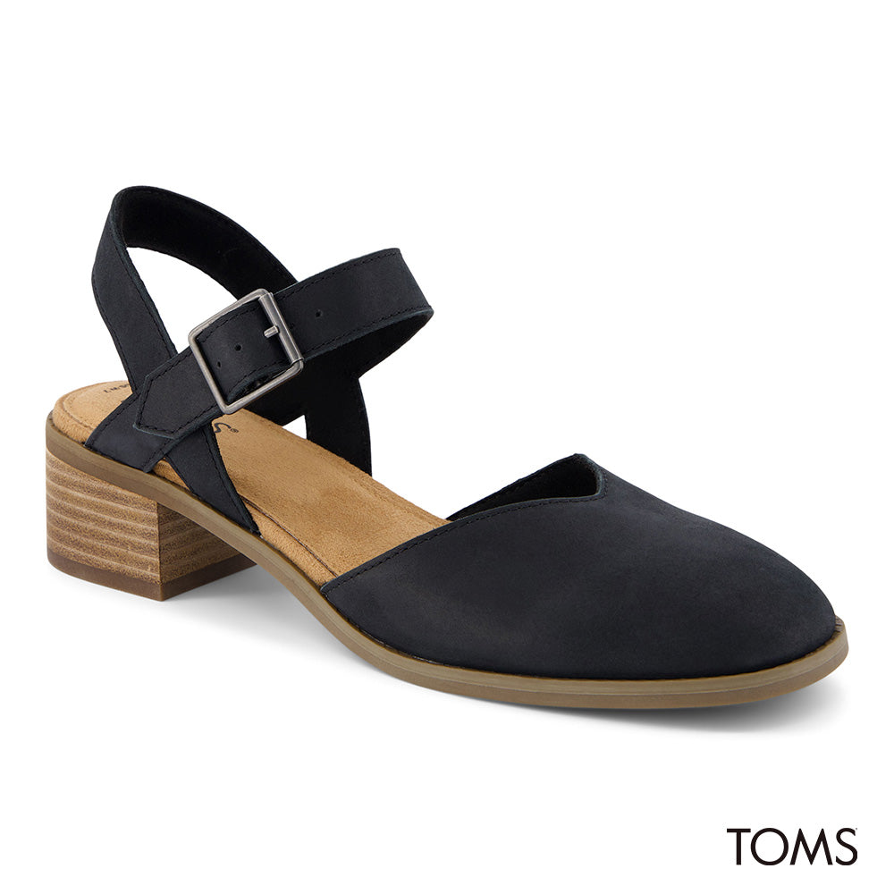 TOMS Women Jaclyn Black Leather Heels – Toms Indonesia